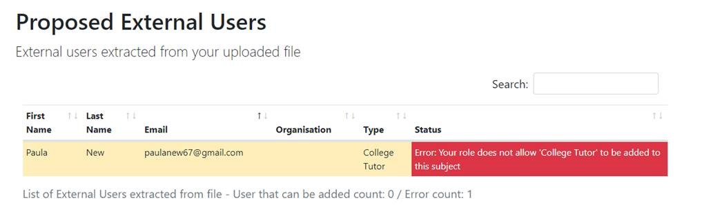 External User Tool: Managing external users in the LMS